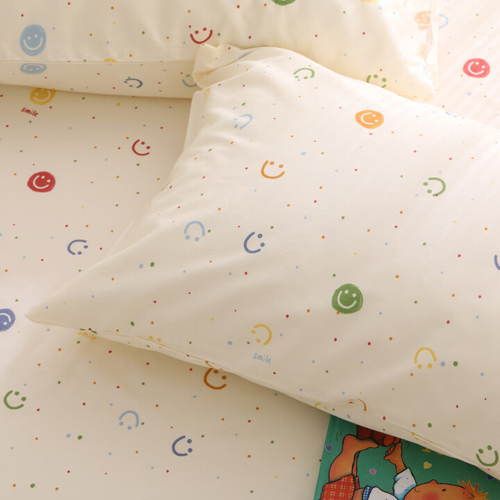 诗迦努点点微笑四季学生宿舍48Cmx74Cm单枕套棉100棉枕套对 点点笑脸__单祇 48cm*74cm【图片 价格 品牌 报价】-京东