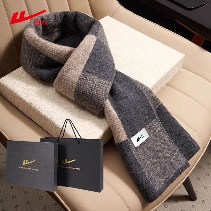 【回力F回力三杠格子围巾】回力男士围巾新款保暖加厚百搭韩版百男友围脖格子生日礼物冬季【行情 报价 价格 评测】-京东