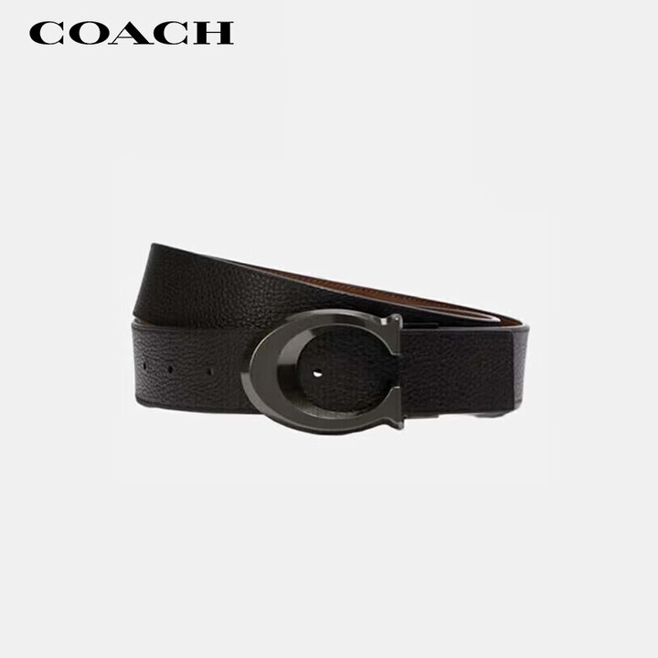 【蔻驰腰带】蔻驰（COACH）【品牌直供】男士双面腰带38MM黑色91305【行情 报价 价格 评测】-京东