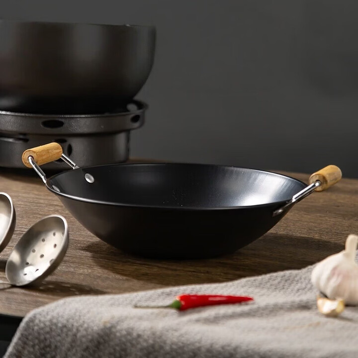 【好来宝酒精炉子小火锅家用铸铁干锅户外专用便携锅 墨韵/木柄不粘锅仔- 25cm】好来宝酒精炉子小火锅家用铸铁干锅便携锅 墨韵/木柄不粘锅仔 ...
