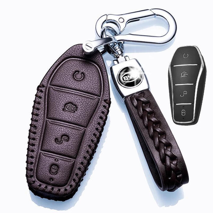 2025款比亚迪汉dm汉dmi汉dmp汉ev版20/21/22/23/24真皮钥匙套包扣 F款 咖啡色（2022-2025款）【图片 价格 品牌 报价】-京东