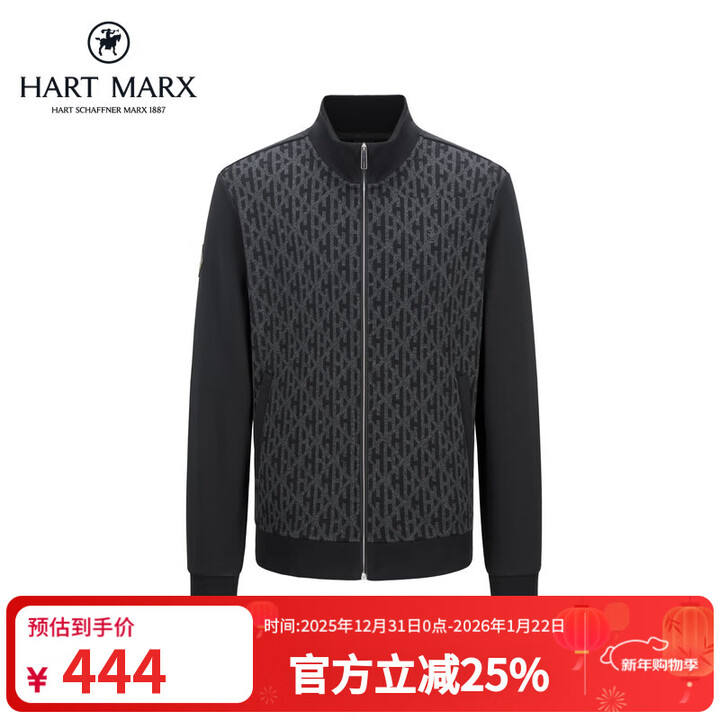【哈特马克斯HLZZ57010AA】哈特马克斯（HARTMARX）【远红外发热】男士加绒保暖拉链卫衣冬碳舒绒外套男【行情 报价 价格 评测】-京东