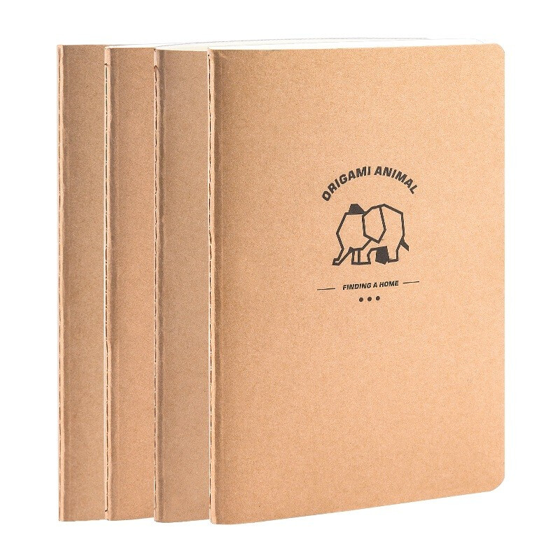 广博(GuangBo) A5牛皮纸笔记本子记事本日记本软抄本60张 趣味封面 4本混装 FB66003-融创集采商城