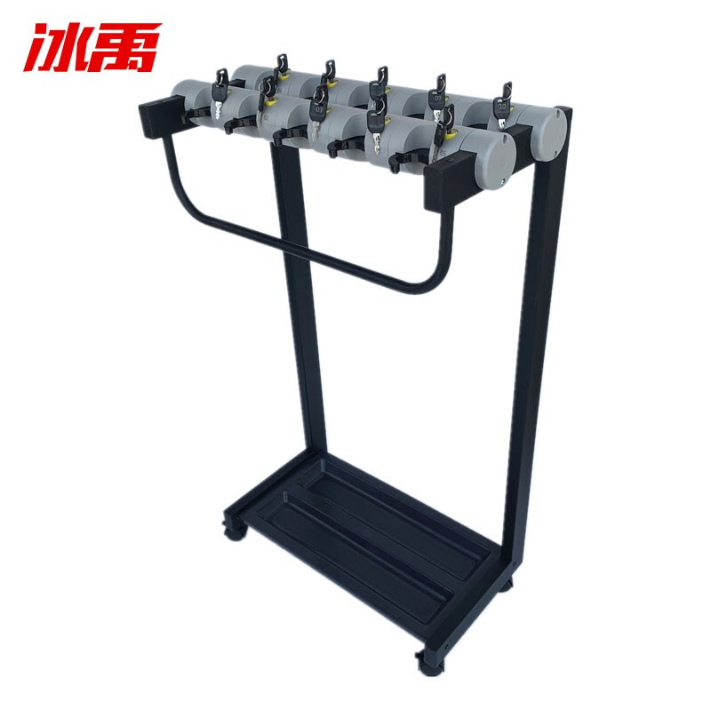 冰禹 BYJZ-3018 烤漆带锁雨伞架 酒店超市银行雨伞架 便民雨伞收纳架 10头-融创集采商城