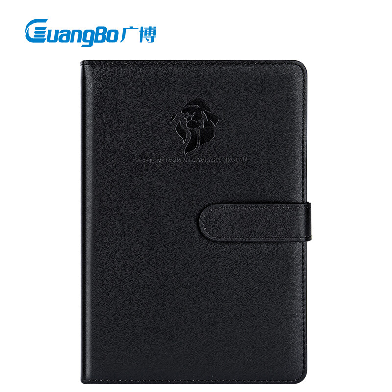 广博(Guangbo) 带扣硬面记事本 办公会议记录本笔记本 黑色 GBP20066-融创集采商城