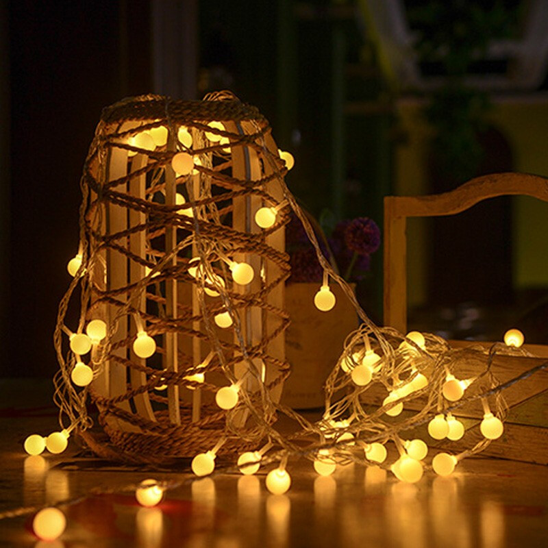 极度空间 灯串led灯 生日装饰圆球灯串 礼物包装卧室氛围装饰灯照片墙灯串暖色款-融创集采商城