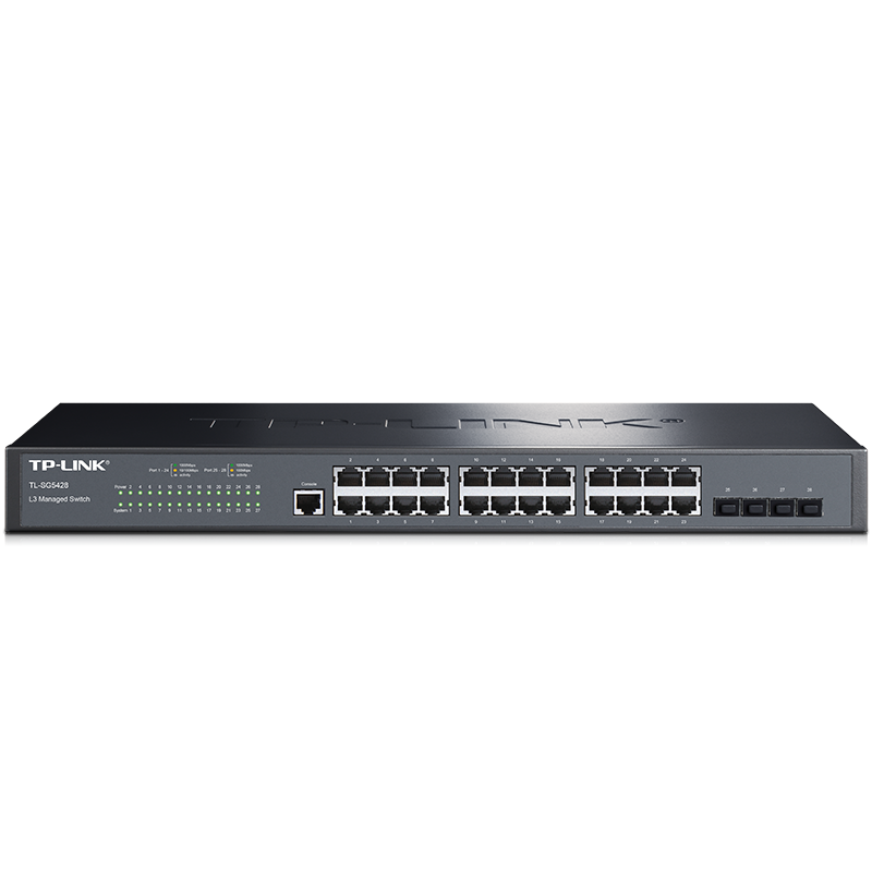 TP-LINK TL-SG5428 24口千兆三层网管交换机 4个光纤口-融创集采商城