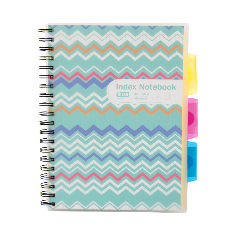 广博(GuangBo)25K笔记本子线圈记事本子文具日记本带索引 115张单本装图案随机 FB60505-融创集采商城