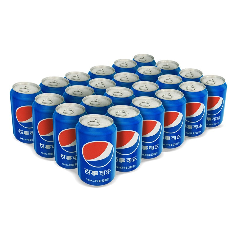 百事可乐 Pepsi 汽水碳酸饮料 330ml*24罐 整箱装 上海百事可乐出品-融创集采商城