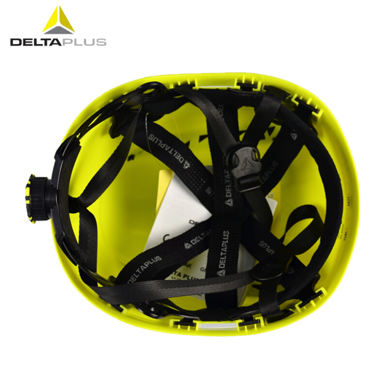 代尔塔 Deltaplus 102202 运动透气型ABS头盔 防喷溅防砸减震户外登山安全帽含下巴带 黄色